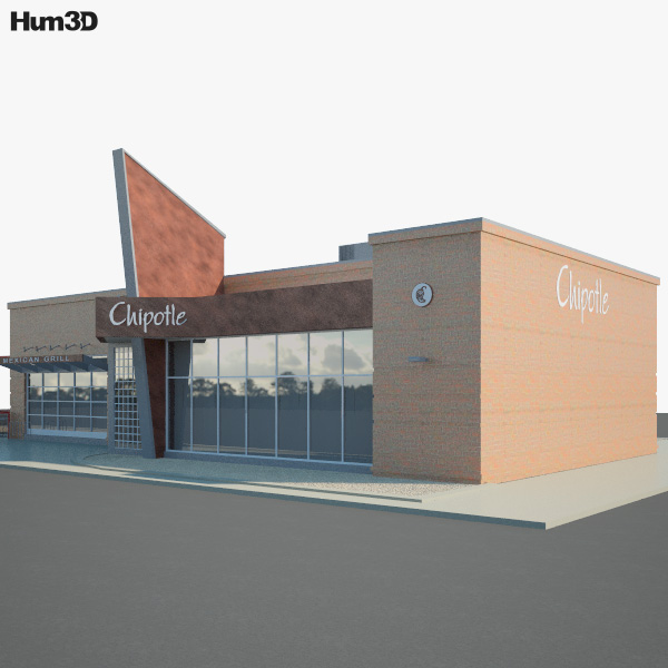 Chipotle Mexican Grill Restaurant 01 3D model - Download Commercial ...
