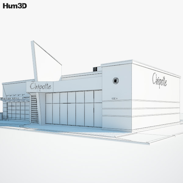 Chipotle Mexican Grill 음식점 01 3D 모델 - 다운로드 Commercial Building on ...