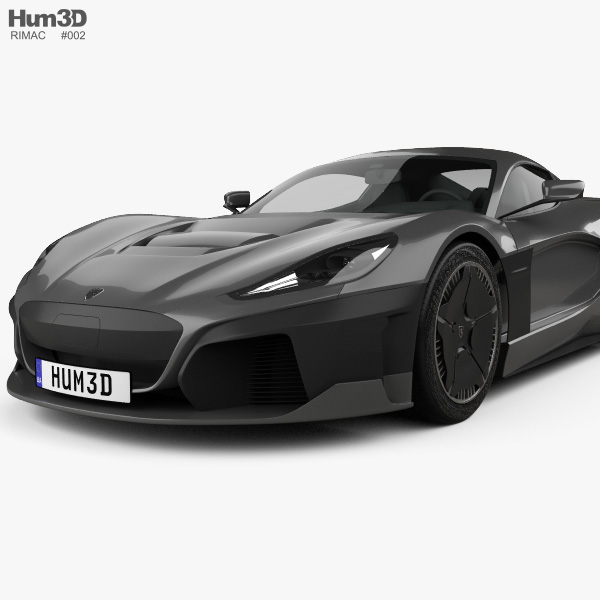 Rimac C Two 2020 3D model - Download Sports car on 3DModels.org