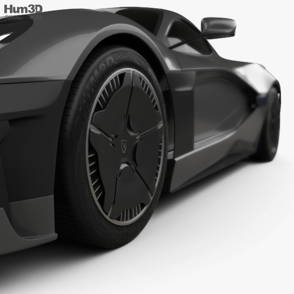 Rimac C Two 2020 3D model - Download Sports car on 3DModels.org