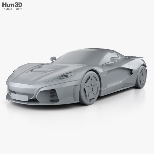 Rimac C Two 2020 3D model - Download Sports car on 3DModels.org