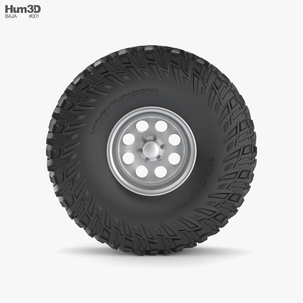 Baja Wheel 001 3D model - Download Wheels on 3DModels.org