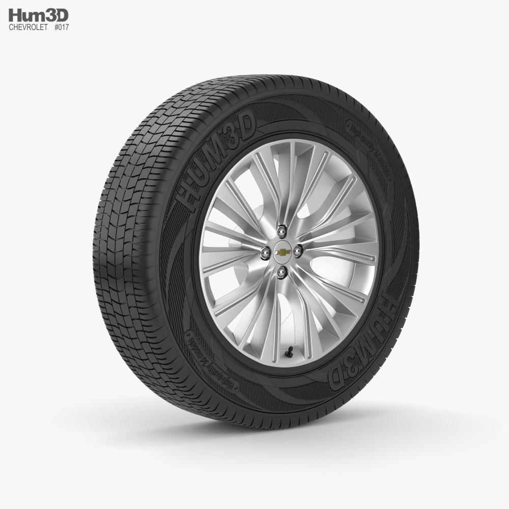Chevrolet Wheel 02 3D model - Download Wheels on 3DModels.org