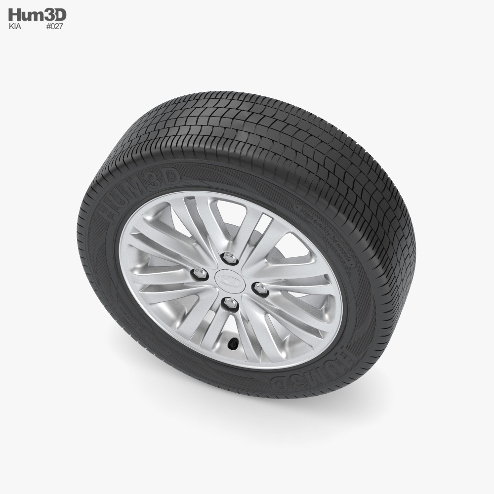 Kia Rio Rim 001 3D model - Download Wheels on 3DModels.org