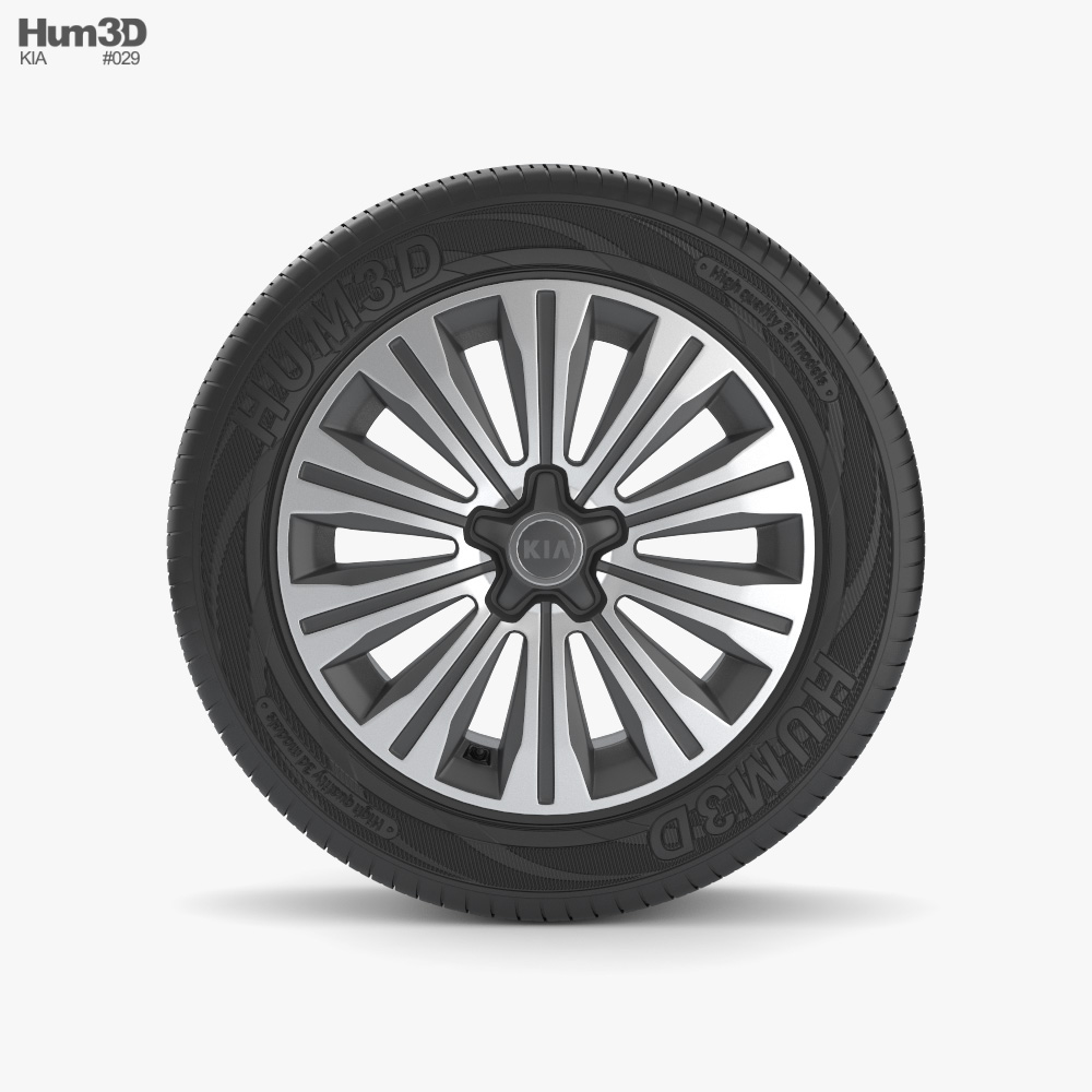 Kia K9 Rim 001 3D model - Download Wheels on 3DModels.org
