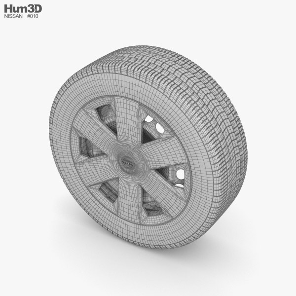 Nissan Almera Classic 14 inch 3D model - Download Wheels on 3DModels.org