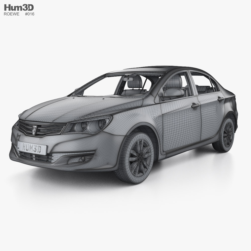 Roewe 350 with HQ interior 2014 3D model - Download Sedan on 3DModels.org