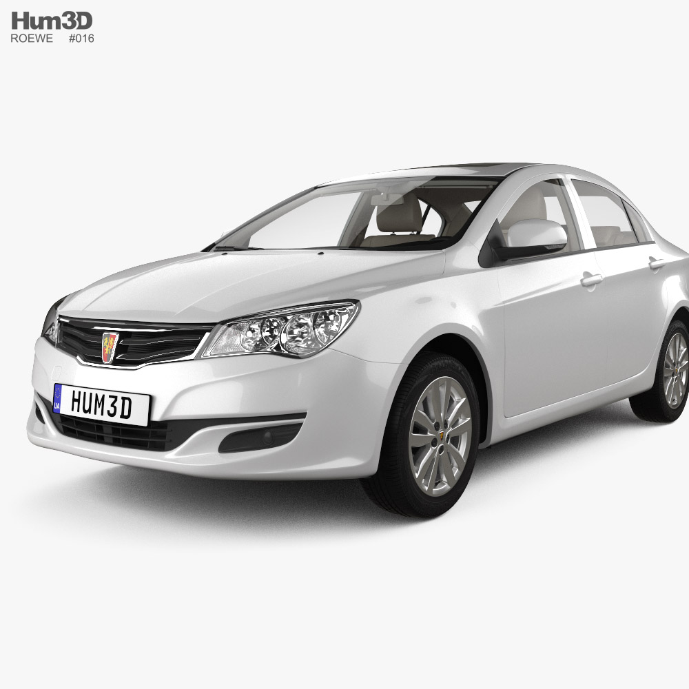 Roewe 350 with HQ interior 2014 3D model - Download Sedan on 3DModels.org