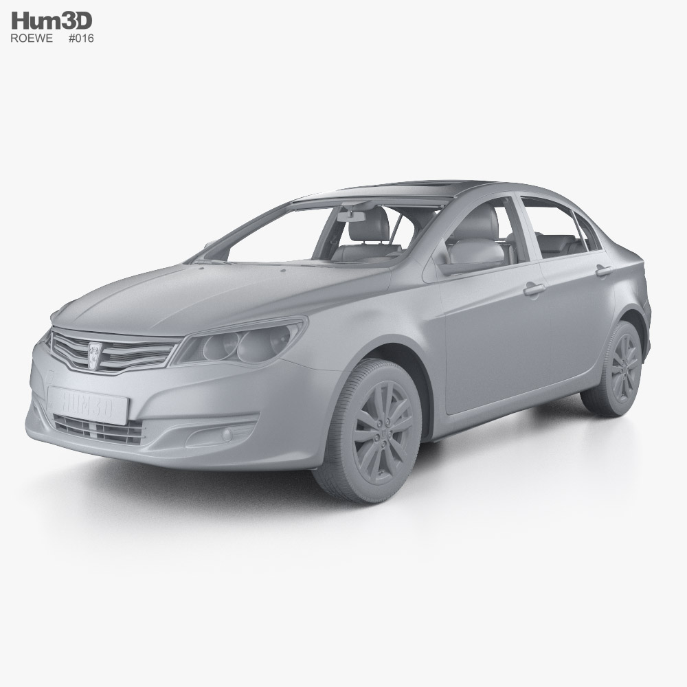 Roewe 350 with HQ interior 2014 3D model - Download Sedan on 3DModels.org