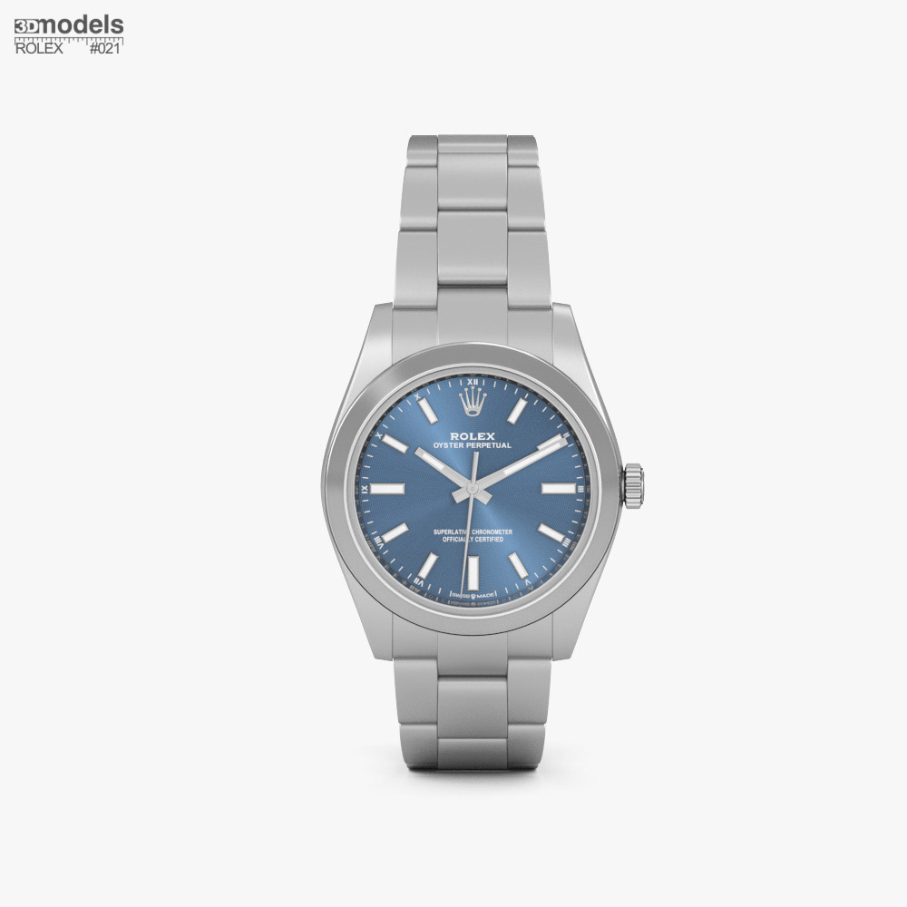 Rolex Oyster Perpetual 34 3D model - Download Watches on 3DModels.org