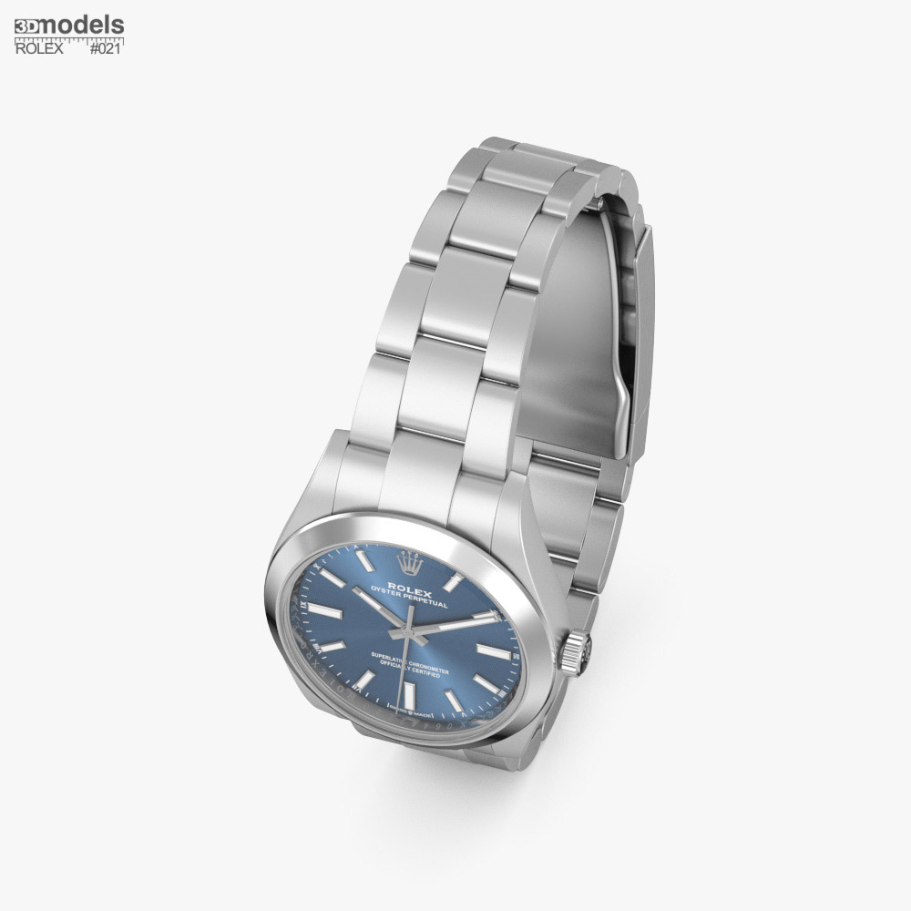 Rolex Oyster Perpetual 34 3D model - Download Watches on 3DModels.org