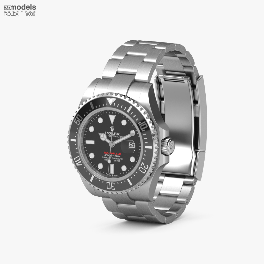 Rolex Sea-Dweller 3D model - Download Watches on 3DModels.org