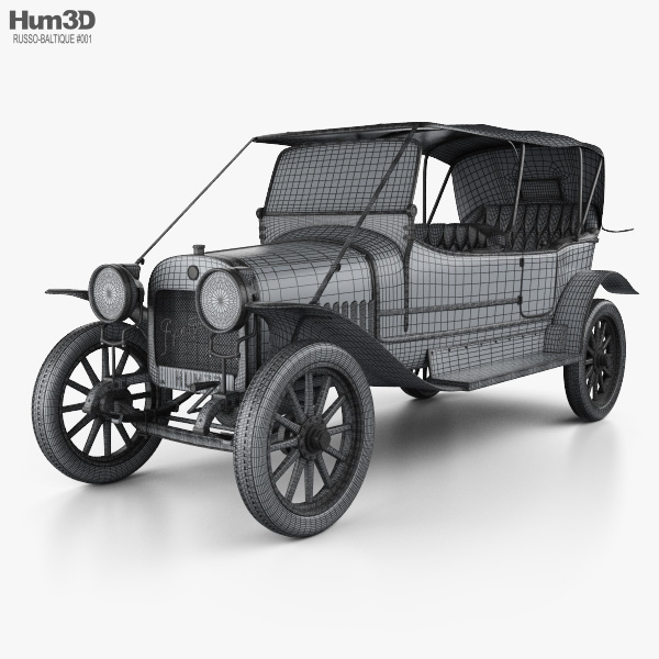 Russo-Balt K12/20 1911 3D model - Download Sedan on 3DModels.org