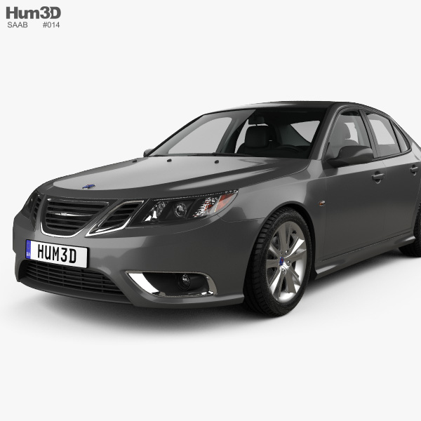 Saab 9-3 Sport sedan with HQ interior 2013 3D model - Download Sedan on ...