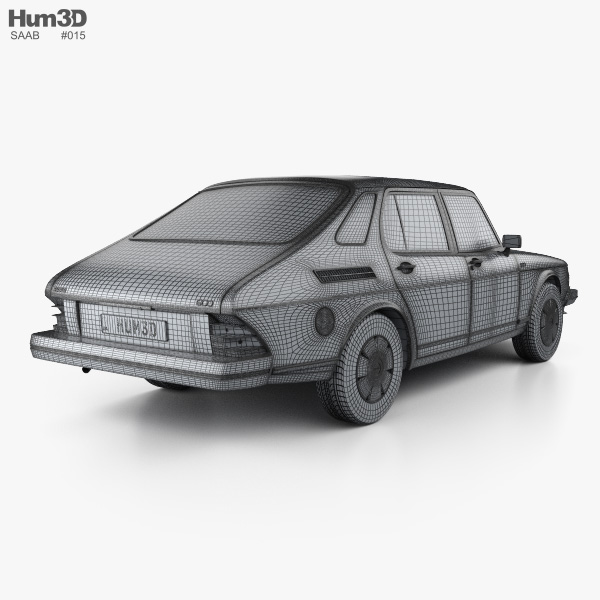 Saab 900 GLE combi 1994 3D model - Download Hatchback on 3DModels.org