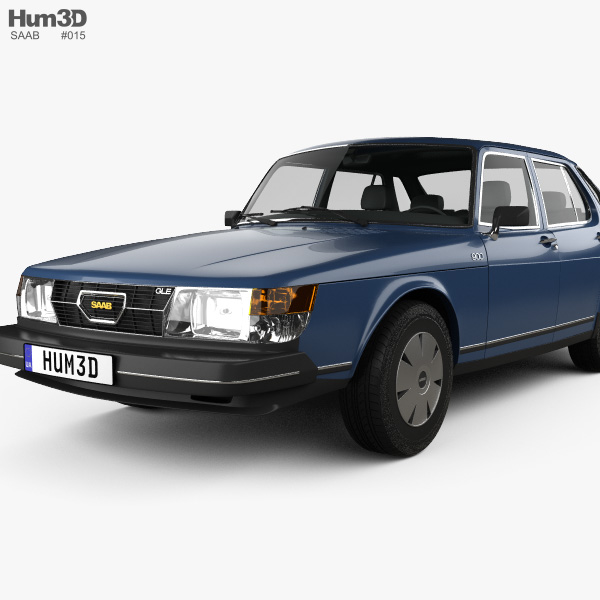 Saab 900 GLE combi 1994 3D model - Download Hatchback on 3DModels.org