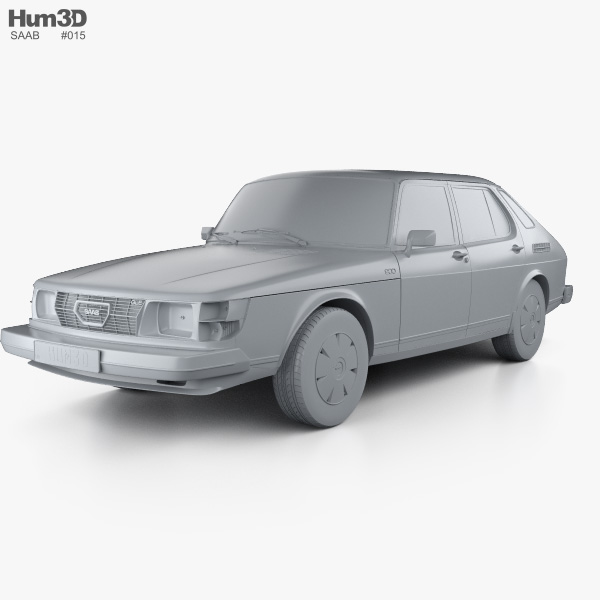 Saab 900 GLE combi 1994 3D model - Download Hatchback on 3DModels.org