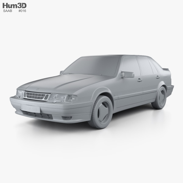 Saab 9000 Aero 1997 3D model - Download Sedan on 3DModels.org