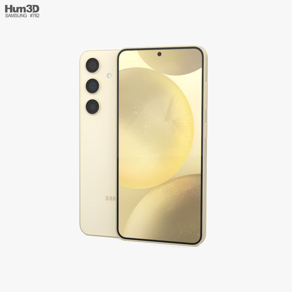 Samsung Galaxy S24 Amber Yellow 3D model - Download Phones on 3DModels.org
