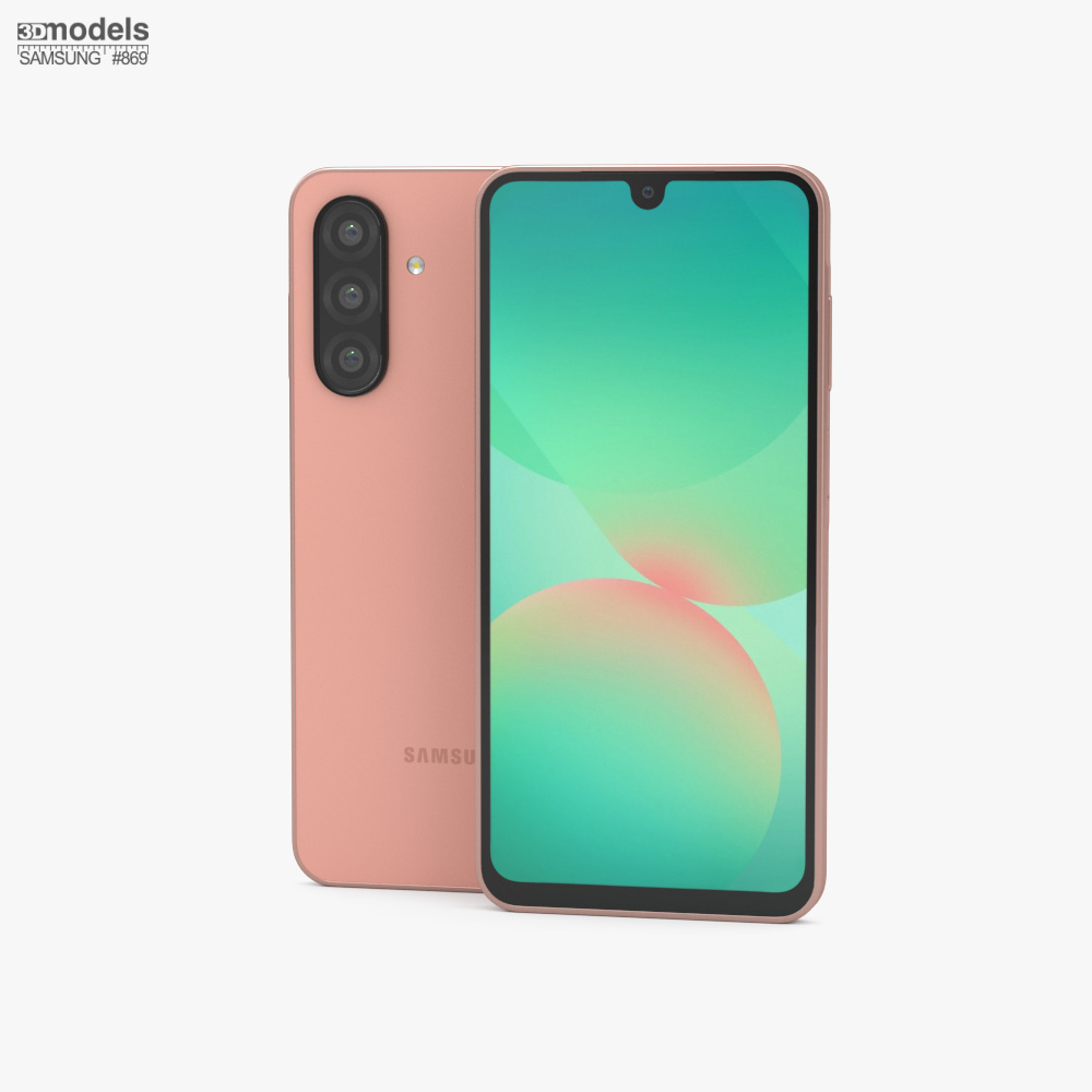 Samsung Galaxy A26 Peach Pink 3D model - Download Phones on 3DModels.org