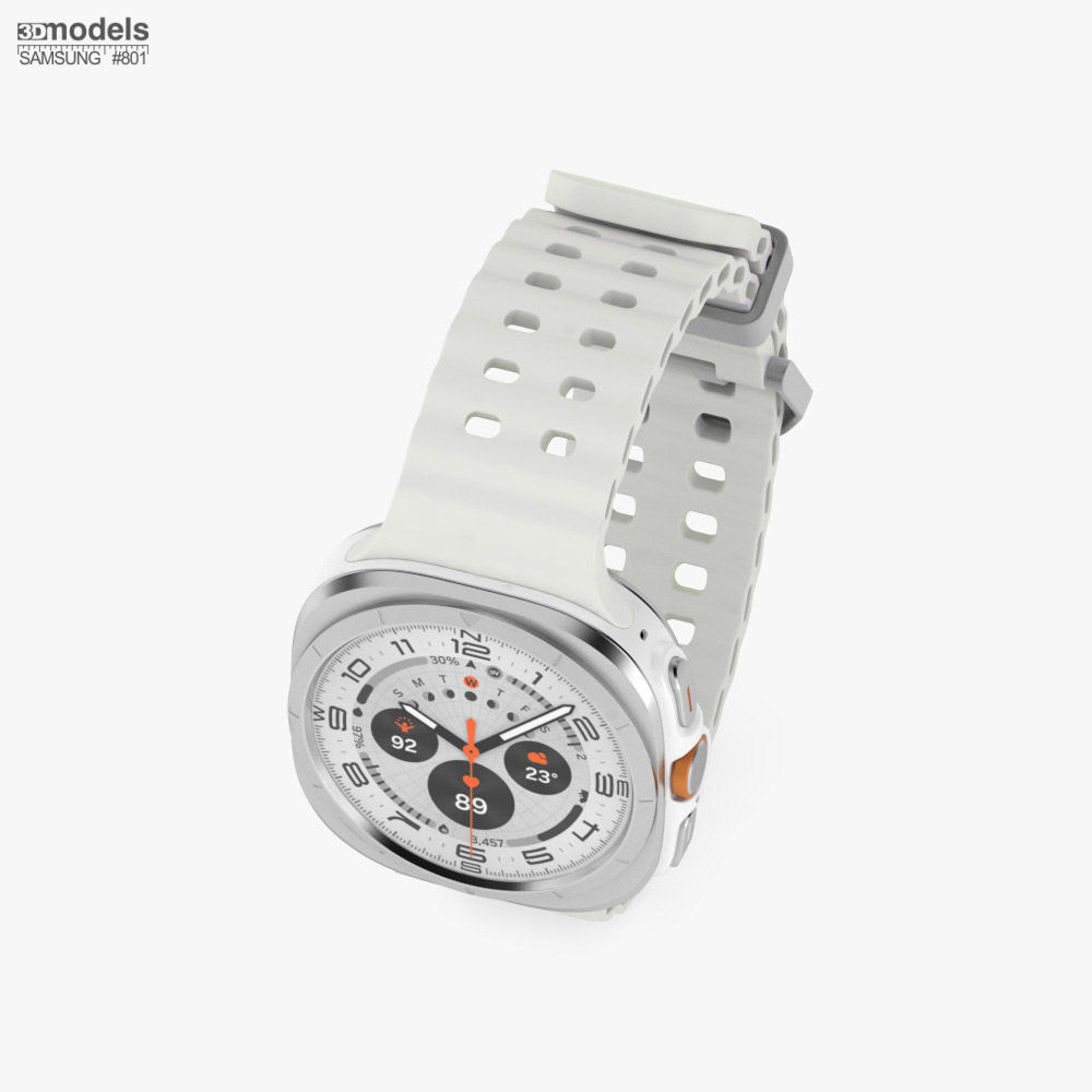 Samsung Watch Ultra 2025 White 47mm 3D model - Download Smart watch on ...