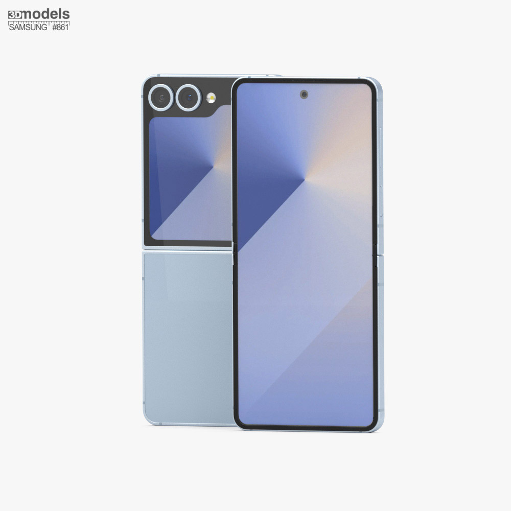 Pre-release Samsung Galaxy Z Flip 7 Blue FE 3D model - Download Phones ...