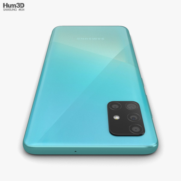 Samsung Galaxy A51 Blue 3D model - Download Phones on 3DModels.org