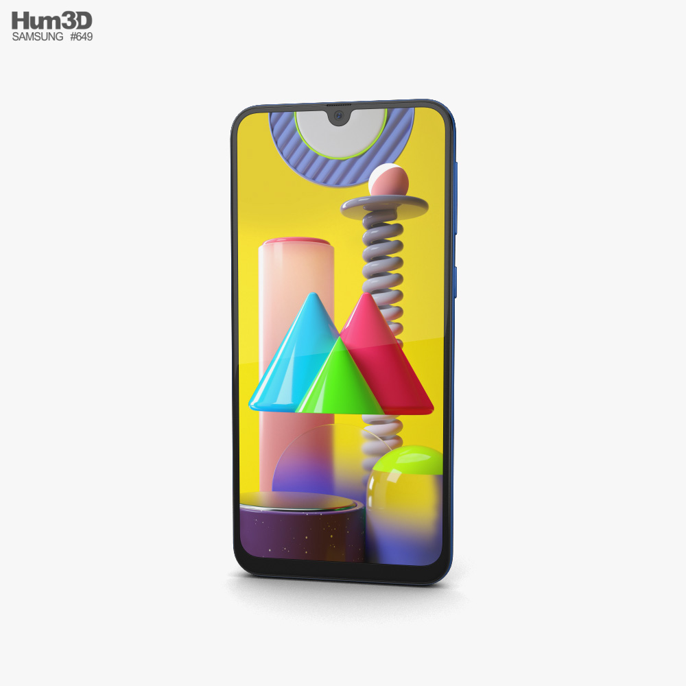 Samsung Galaxy M31 Ocean Blue 3D model - Download Phones on 3DModels.org