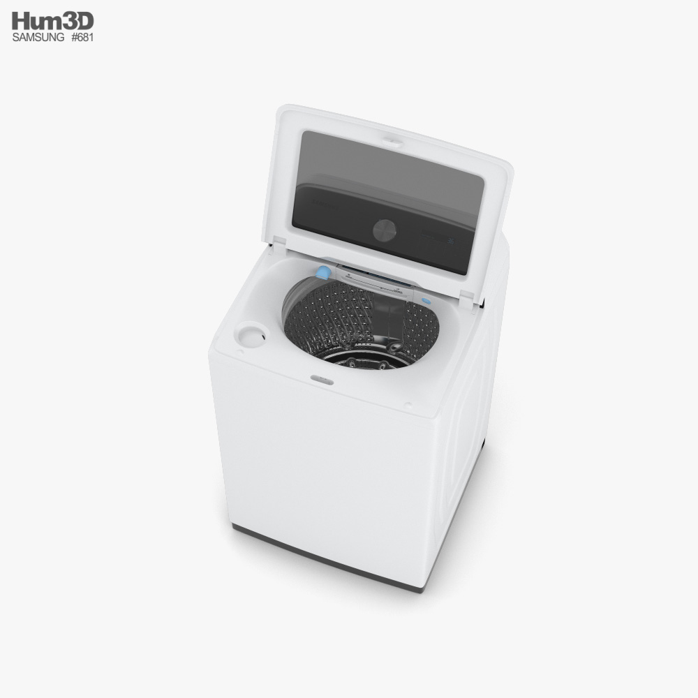 Samsung Top Load Washing Machine 3D model - Download Home Appliances on ...