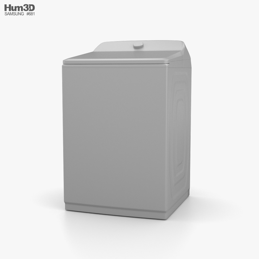 Samsung Top Load Washing Machine 3D model - Download Home Appliances on ...