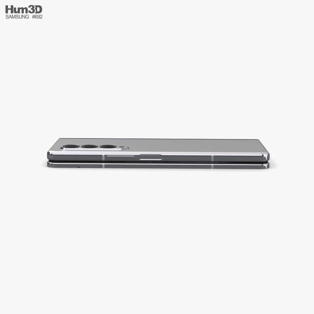 Samsung Galaxy Z Fold3 Phantom Silver 3D model - Download Phones on ...
