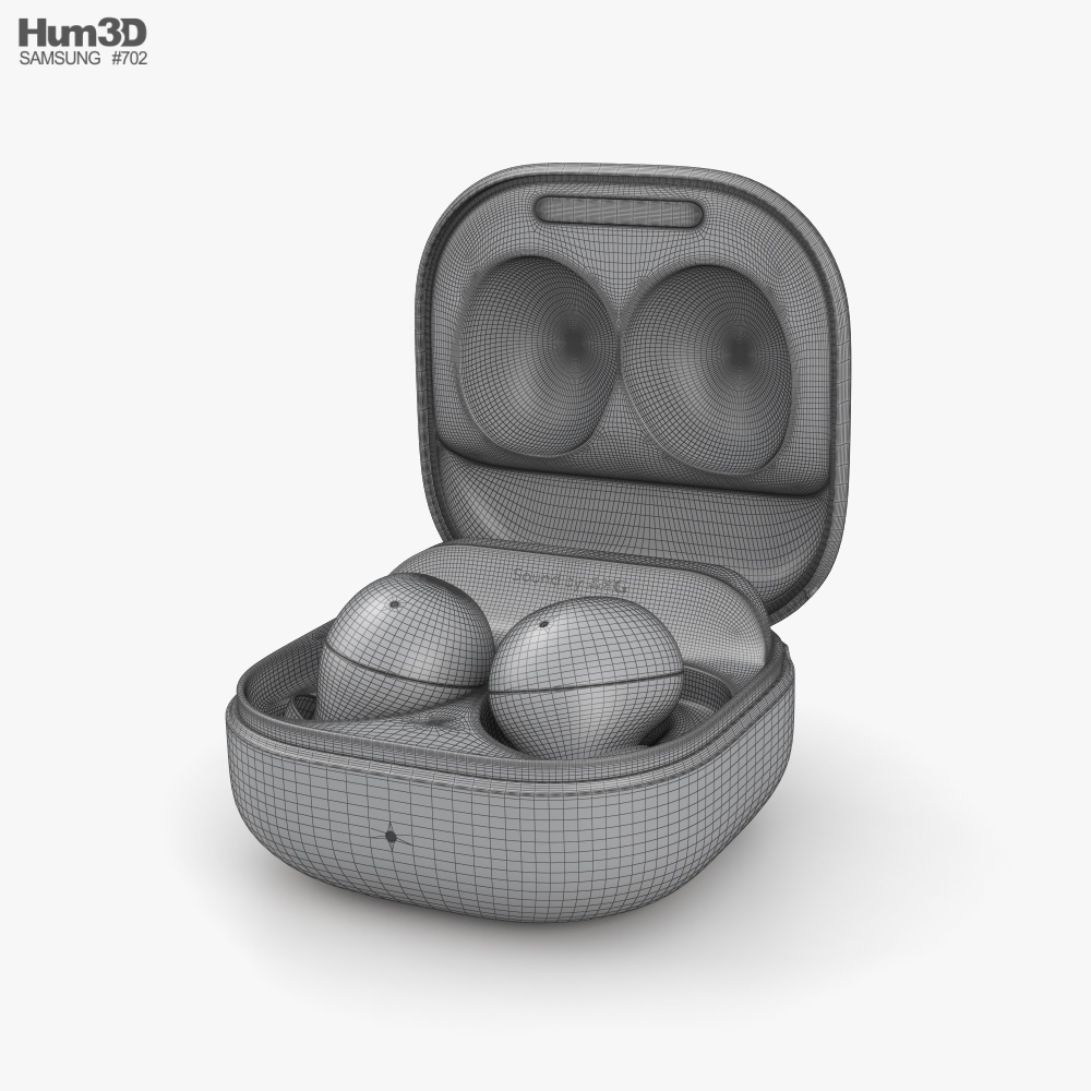 Samsung Galaxy Buds 2 Graphite 3D model - Download Audio Devices on ...