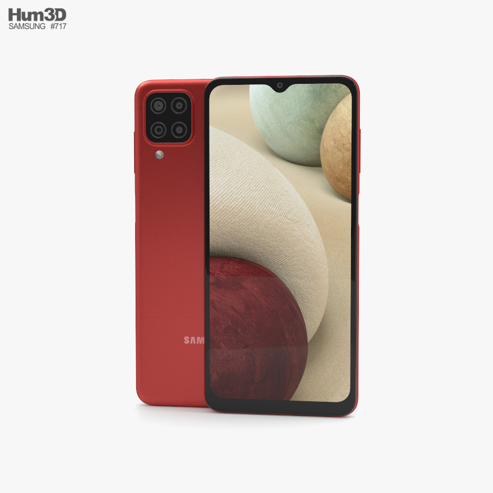 Samsung Galaxy A12 Red 3D model - Download Phones on 3DModels.org