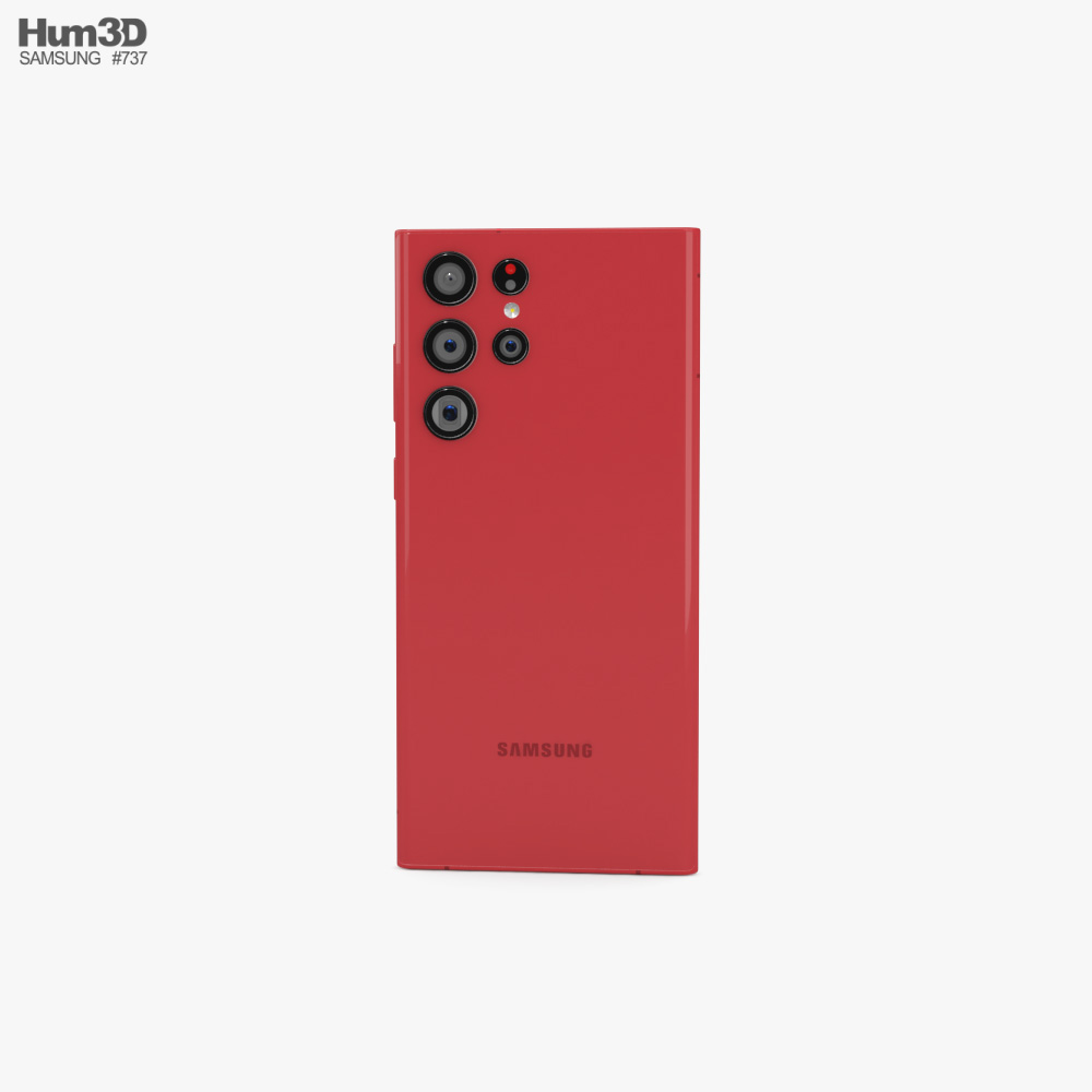 Samsung Galaxy S22 Ultra Rojo Modelo 3D - Descargar Teléfonos activado ...