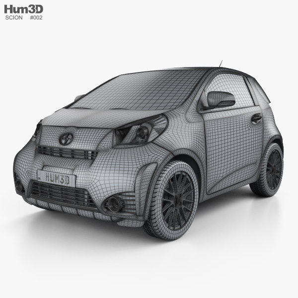 Scion iQ 2015 3D model - Download Hatchback on 3DModels.org