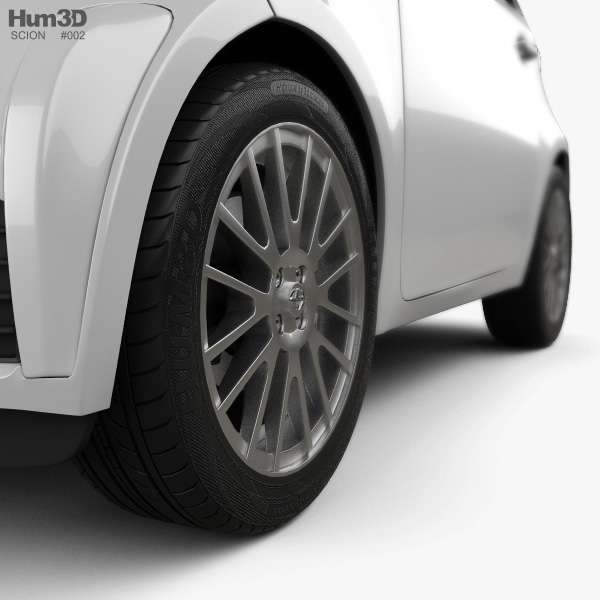 Scion iQ 2015 3D model - Download Hatchback on 3DModels.org