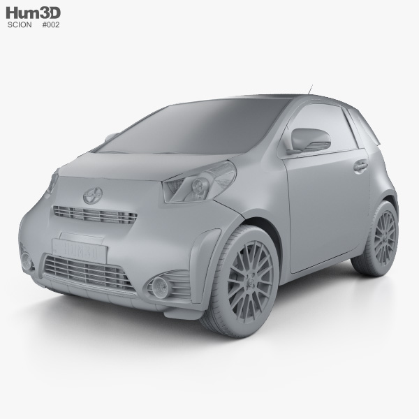 Scion iQ 2015 3D model - Download Hatchback on 3DModels.org