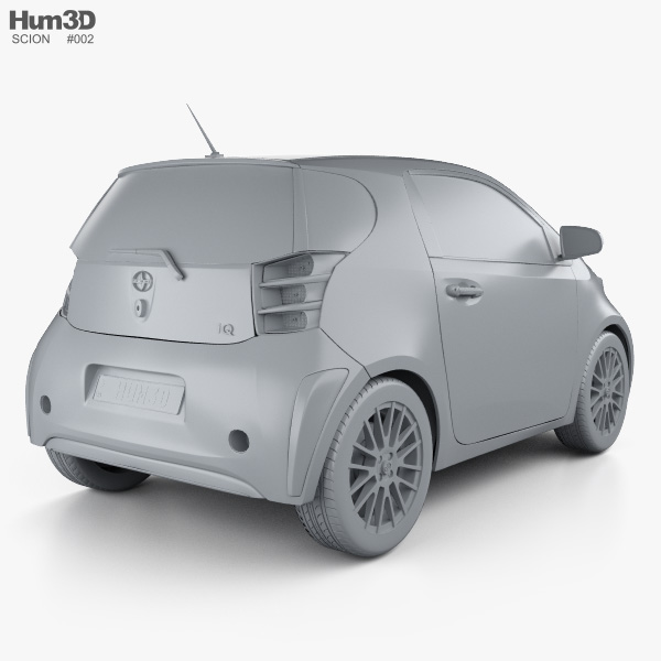 Scion iQ 2015 3D model - Download Hatchback on 3DModels.org
