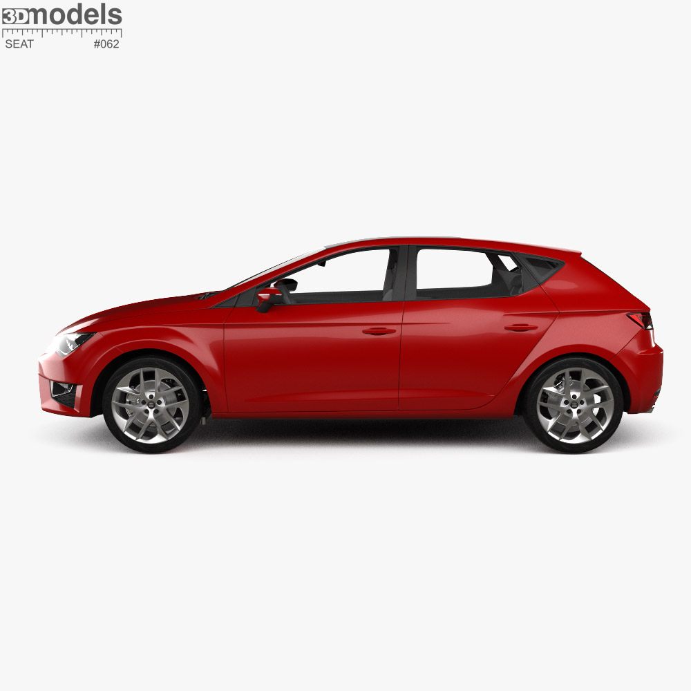 Seat Leon FR hatchback 5-door with HQ interior and engine 2016 3D model ...
