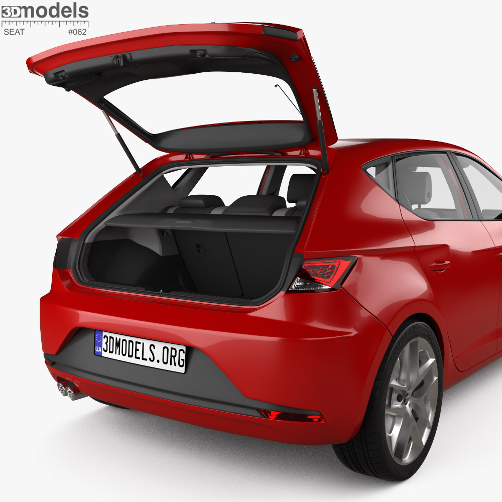 Seat Leon FR hatchback 5-door with HQ interior and engine 2016 3D model ...