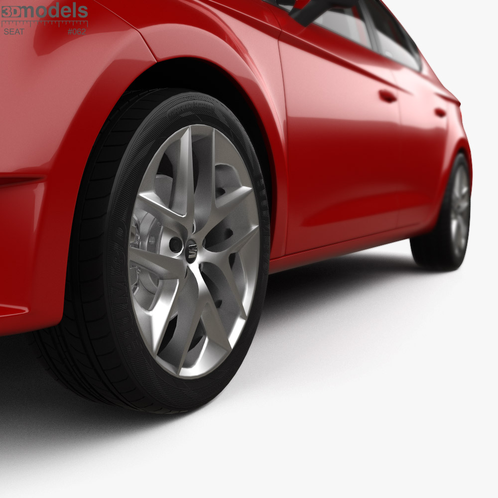 Seat Leon FR hatchback 5-door with HQ interior and engine 2016 3D model ...