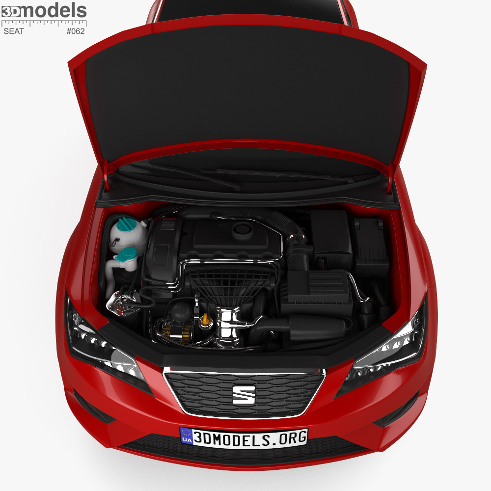 Seat Leon FR hatchback 5-door with HQ interior and engine 2016 3D model ...
