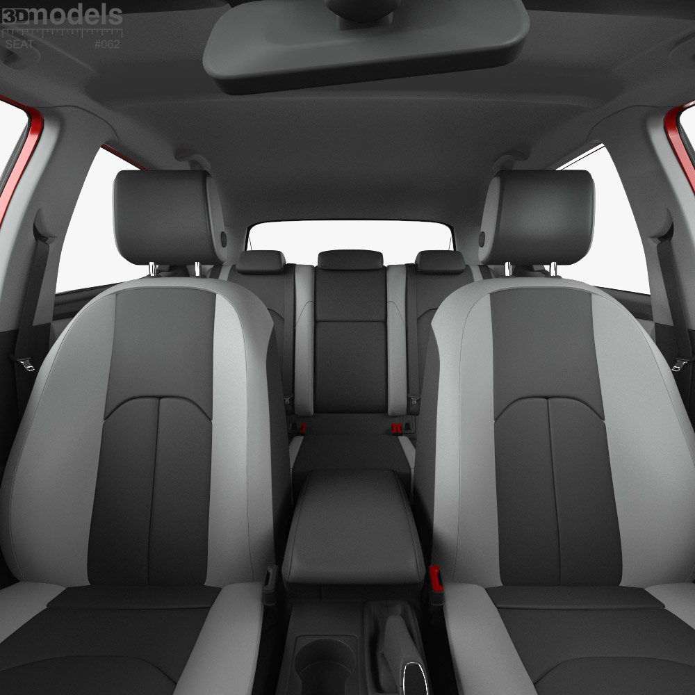 Seat Leon FR hatchback 5-door with HQ interior and engine 2016 3D model ...