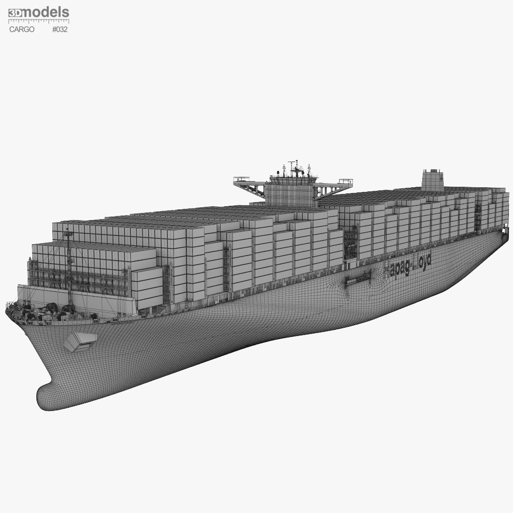 A18-Class Container Ship 3D model - Download Cargo ship on 3DModels.org