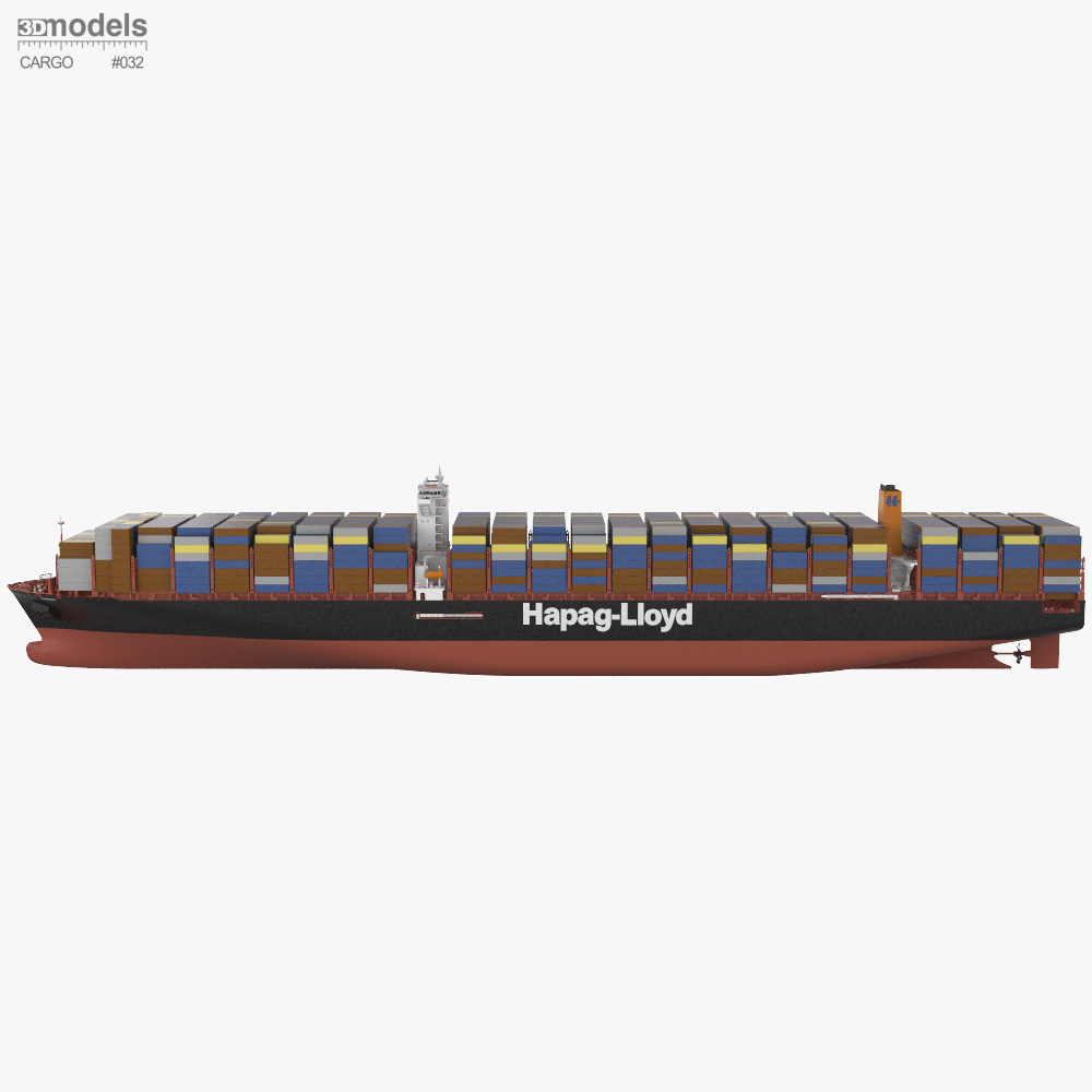 A18级集装箱船 3D模型 - 下载 货船 开启 3DModels.org