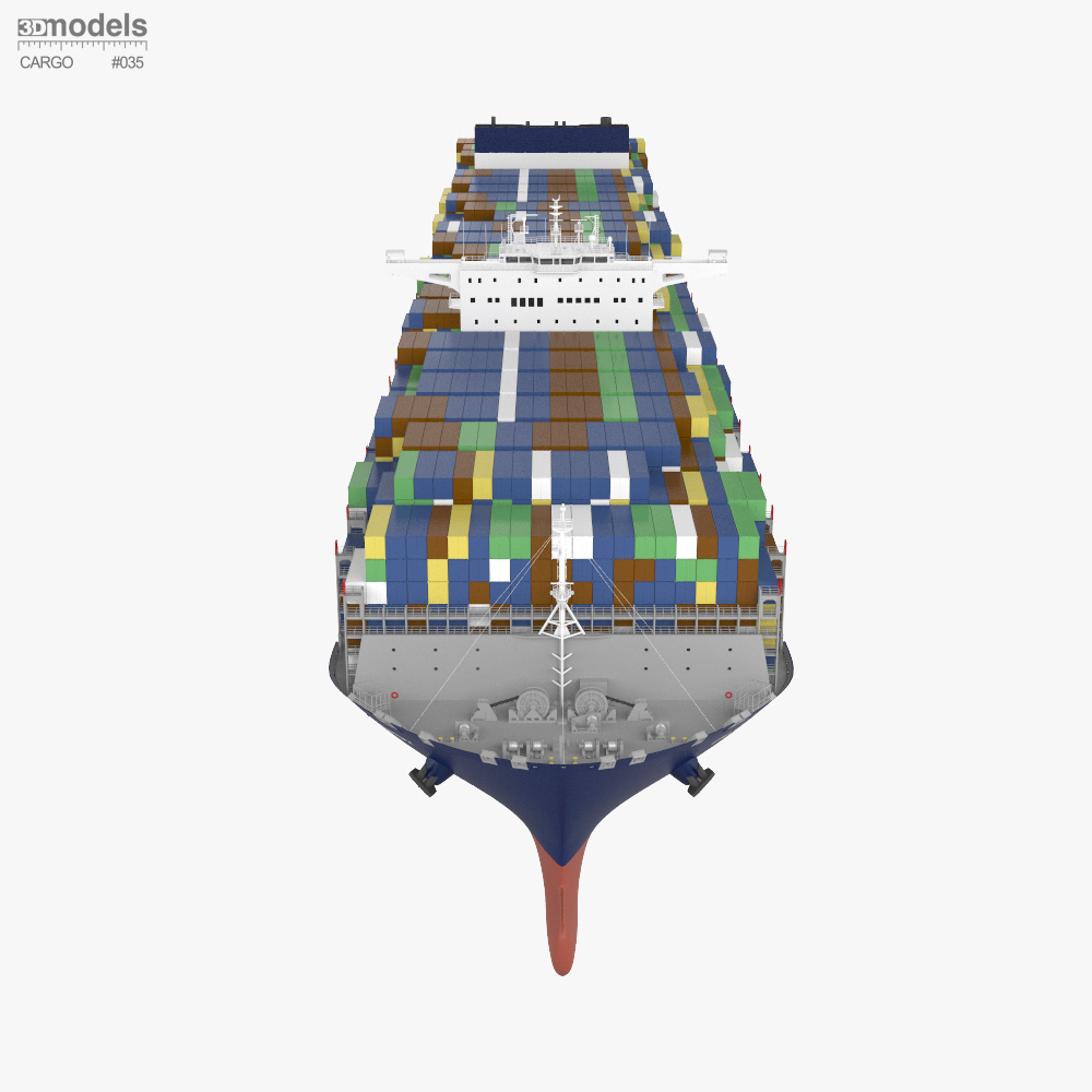 Antoine de Saint Exupery-Class Container Ship 3D model - Download Cargo ...