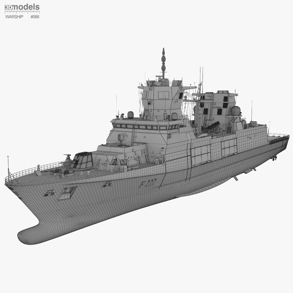 Baden-Wurttemberg-class frigate 3D model - Download Warship on 3DModels.org