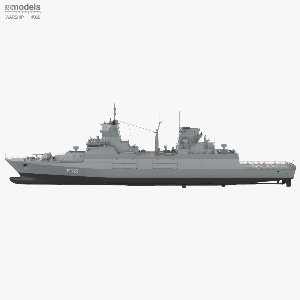 Baden-Wurttemberg-class frigate 3D model - Download Warship on 3DModels.org