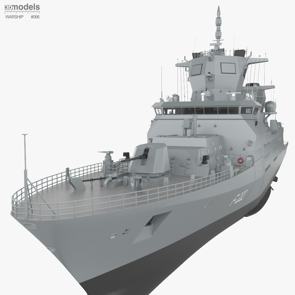 Baden-Wurttemberg-class frigate 3D model - Download Warship on 3DModels.org