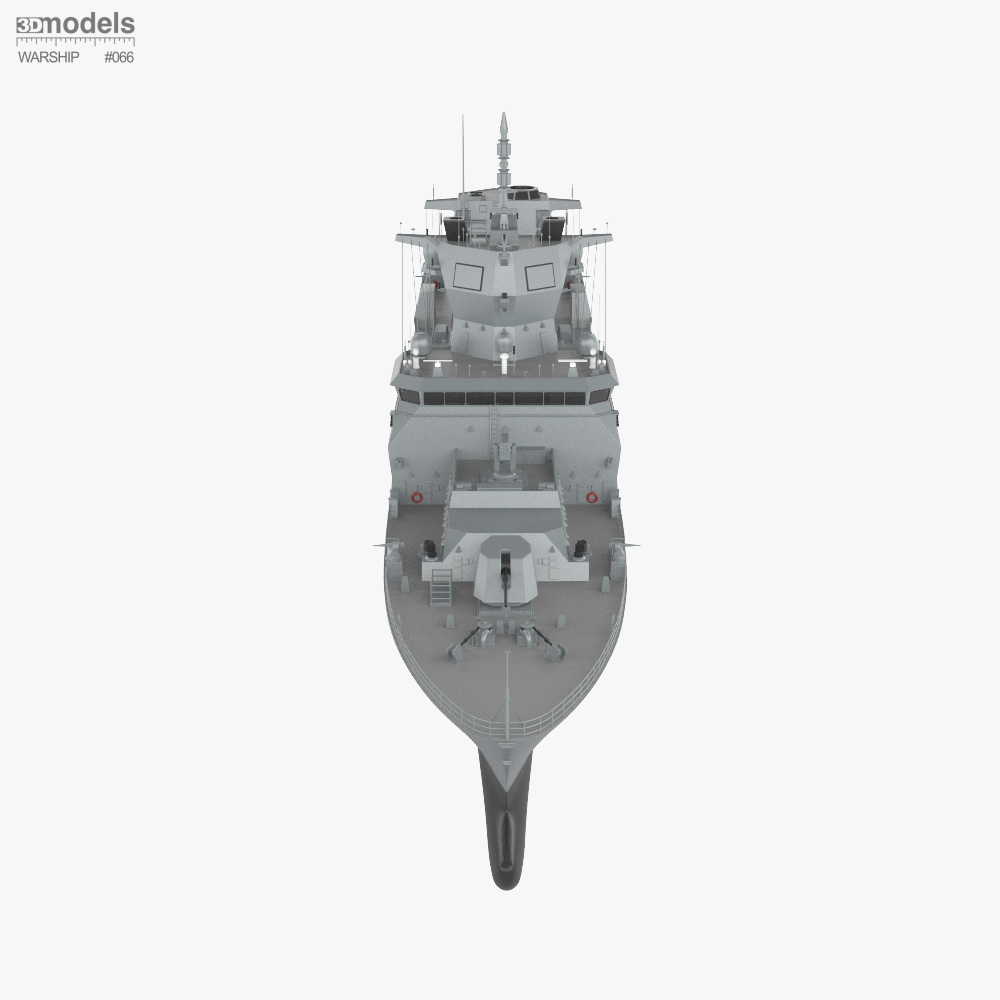 Baden-Wurttemberg-class frigate 3D model - Download Warship on 3DModels.org